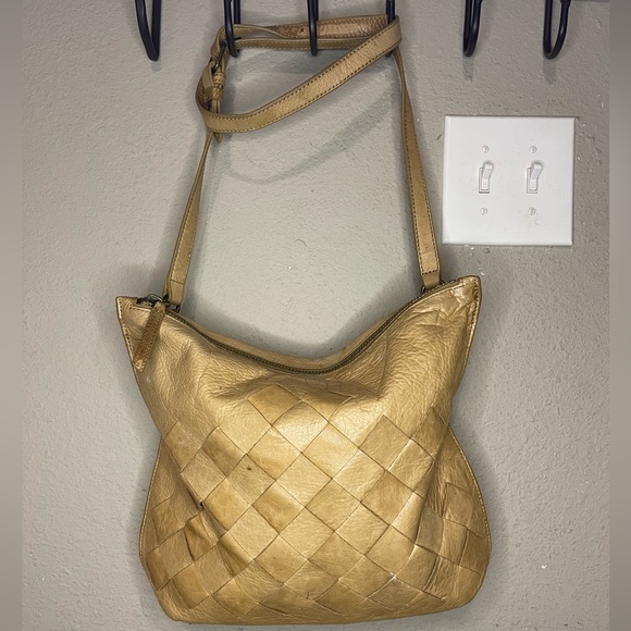 Miss Albright | Bags | Miss Albright Speciality Anthroplogie Tan Cow ...